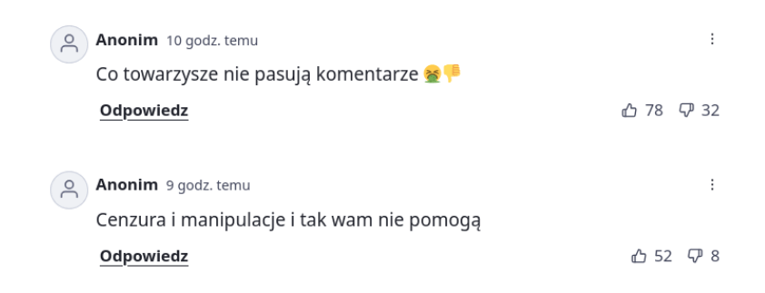 Wykasowali komentarze przychylne dla Brauna